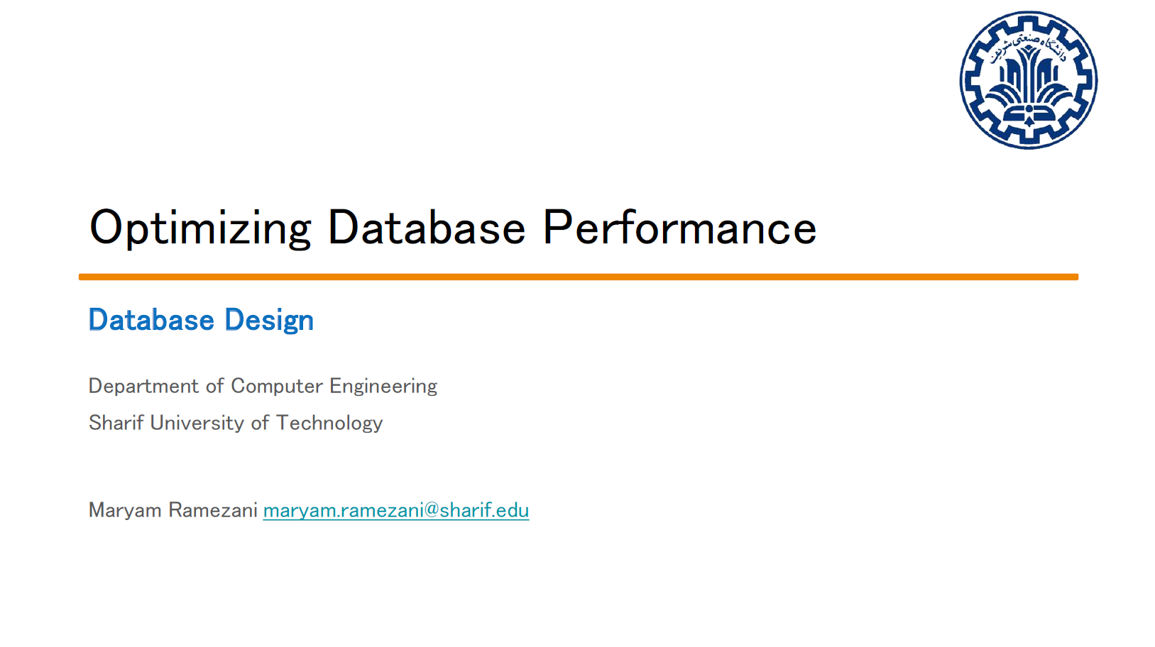 Lectures - Database / Spring 2025